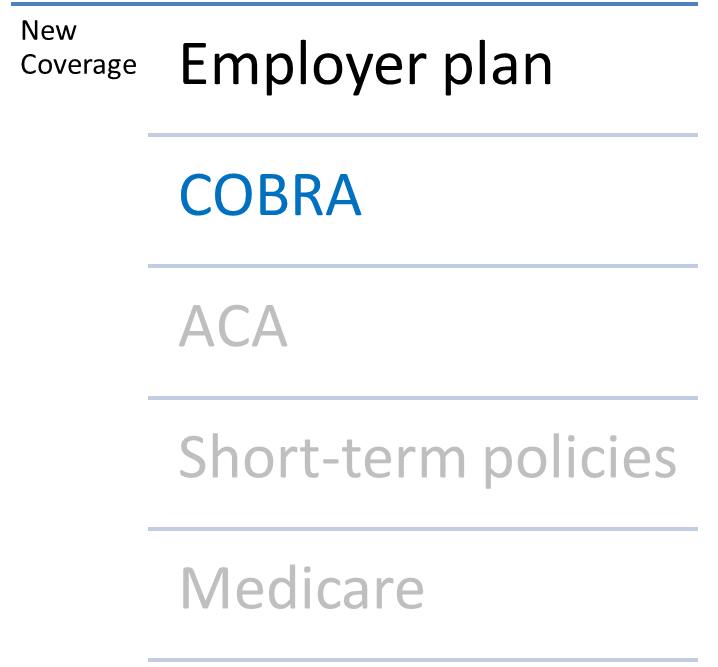 Continuing the Same Coverage Under COBRA