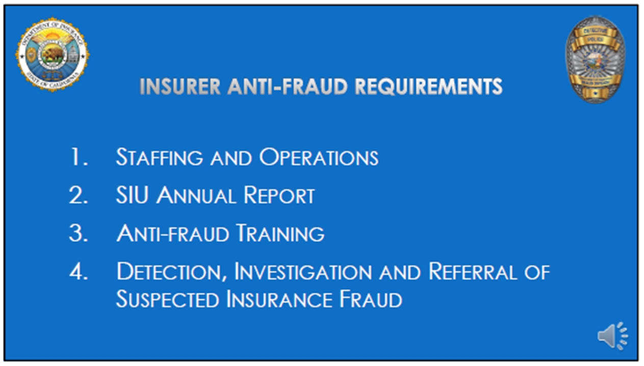 Other Insurer Anti-Fraud Requirements